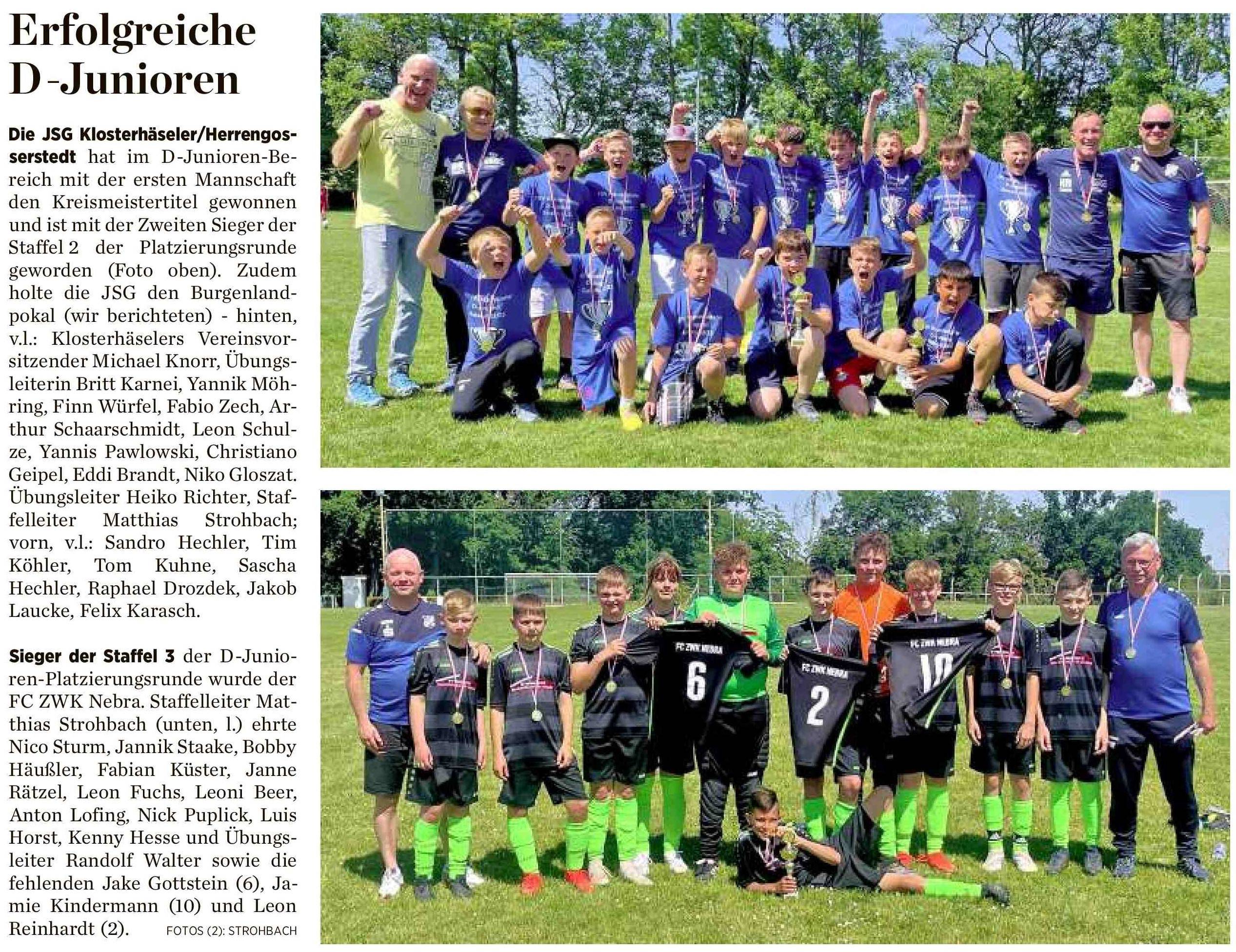 Erfolgreiche D-Junioren